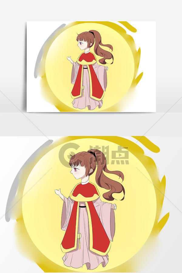 中秋圆月嫦娥元素设计元素1024*1540图片素材免费下载-编号1141525-潮点视频