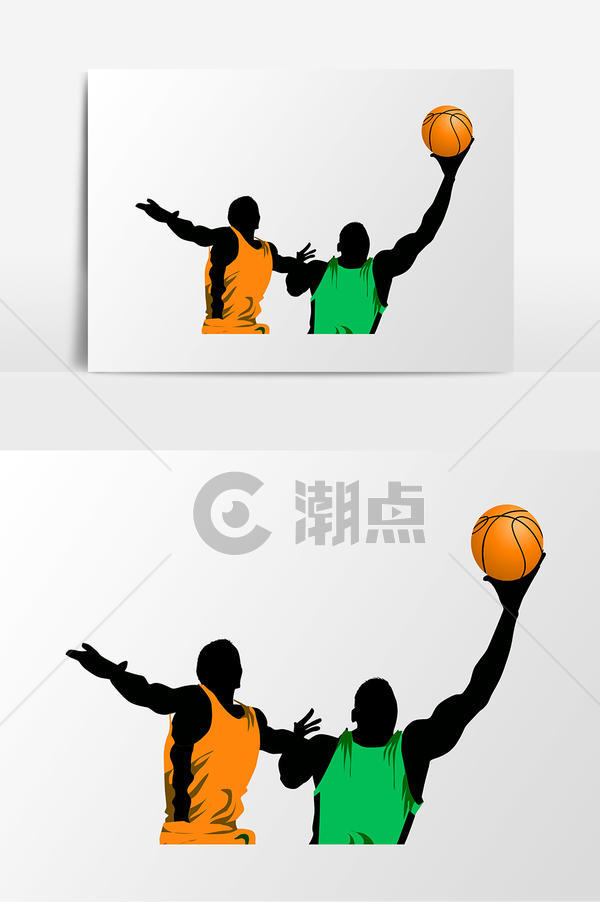 手绘篮球抢板运动员元素设计设计元素1024*1540图片素材免费下载-编号1204580-潮点视频