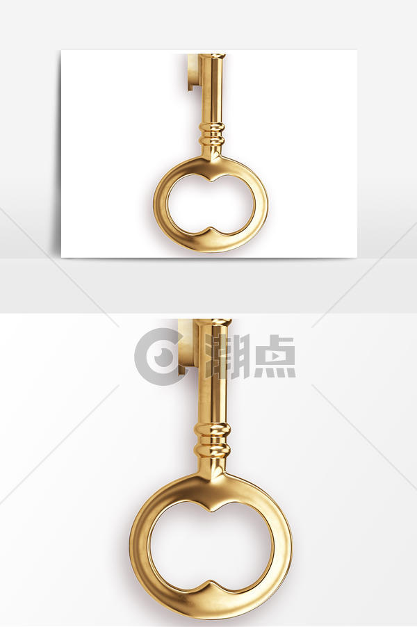 质感大气金色钥匙素材设计元素1024*1540图片素材免费下载-编号1235890-潮点视频