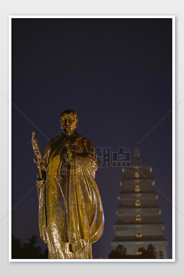西安地标大雁塔玄奘摄影图摄影图1024*1542图片素材免费下载-编号1255546-潮点视频