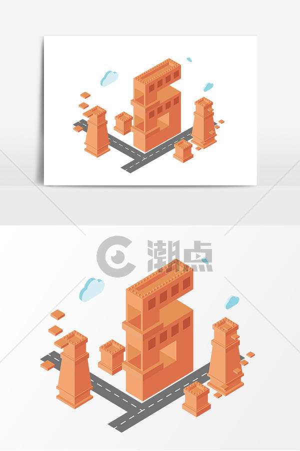 卡通2.5D数字6元素设计元素1024*1540图片素材免费下载-编号1279550-潮点视频