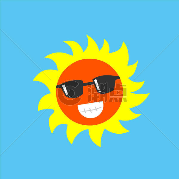 戴着太阳眼镜的卡通太阳动图GIFGIF动图850*850图片素材免费下载-编号1295735-潮点视频