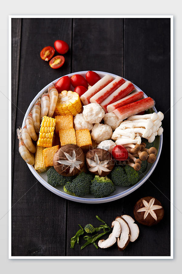 火锅中式餐饮食材海鲜蔬菜盘海报摄影图摄影图1024*1542图片素材免费下载-编号1303516-潮点视频