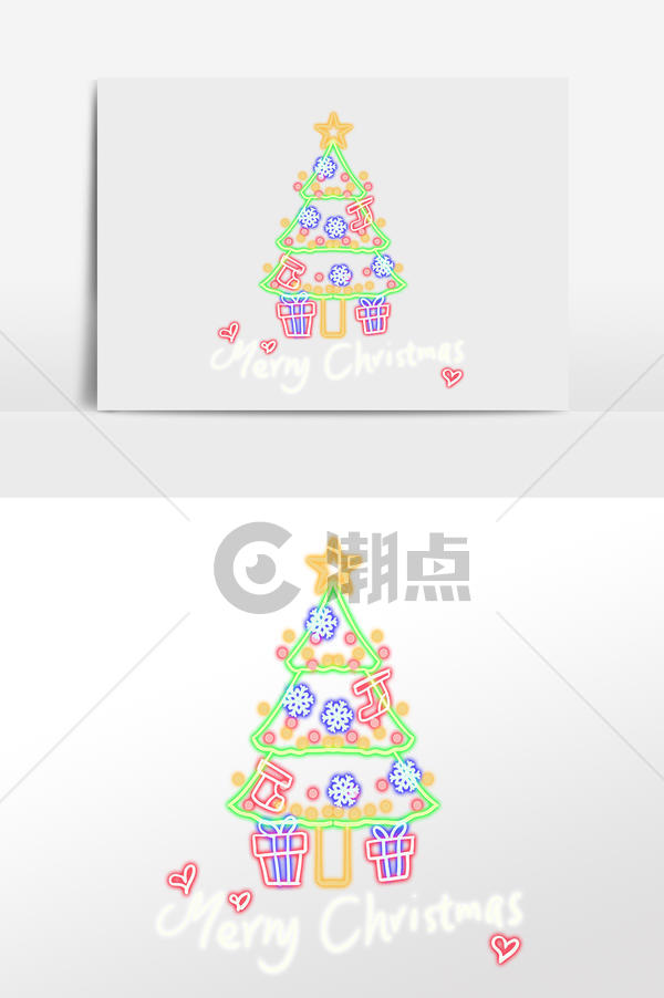 圣诞节彩灯圣诞树装饰设计元素1024*1540图片素材免费下载-编号1355980-潮点视频