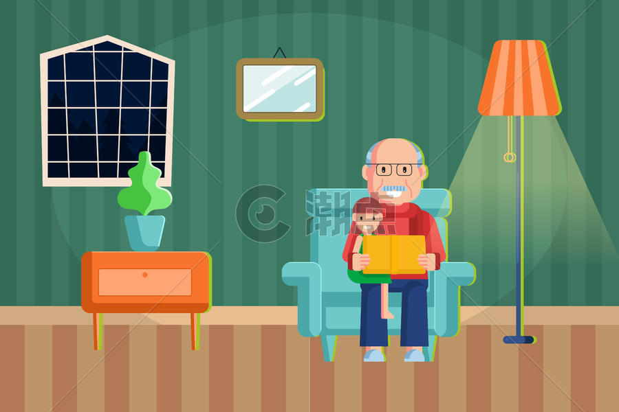 家庭教育插画原画450*300图片素材免费下载-编号12534-潮点视频