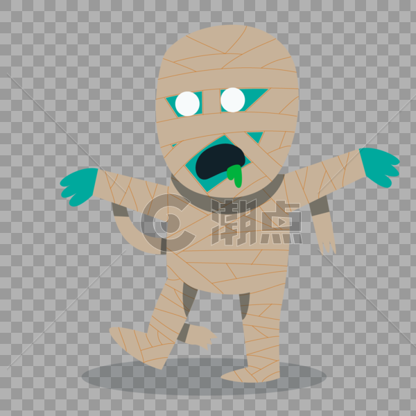 万圣节木乃伊元素设计元素1500*1500图片素材免费下载-编号189188-潮点视频