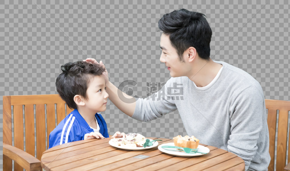 带着孩子吃东西的父亲设计元素3360*1987图片素材免费下载-编号222065-潮点视频