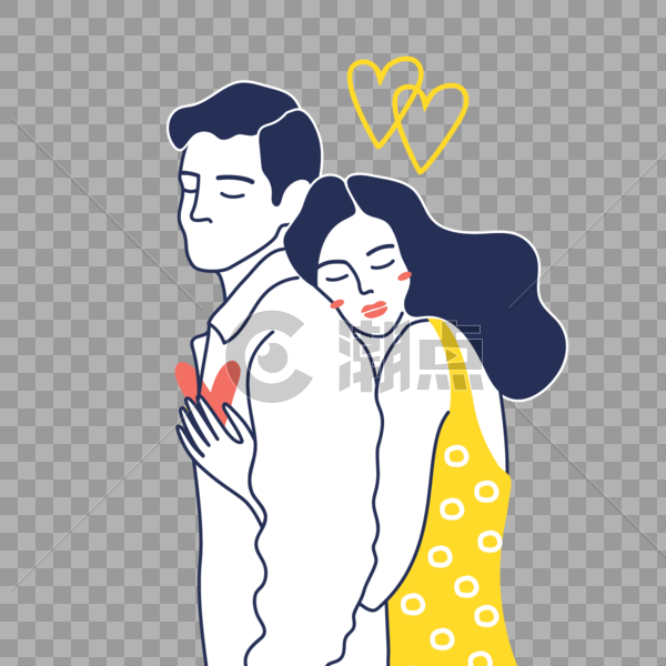 背后拥抱的小情侣设计元素1389*1389图片素材免费下载-编号248750-潮点视频