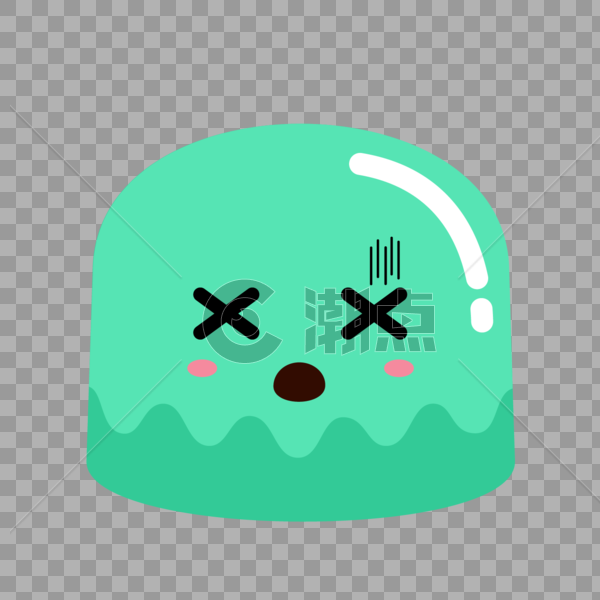 晕倒昏迷的小果冻设计元素1389*1389图片素材免费下载-编号249068-潮点视频