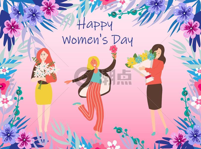 三八妇女节女神节插画插画原画2700*2000图片素材免费下载-编号281995-潮点视频