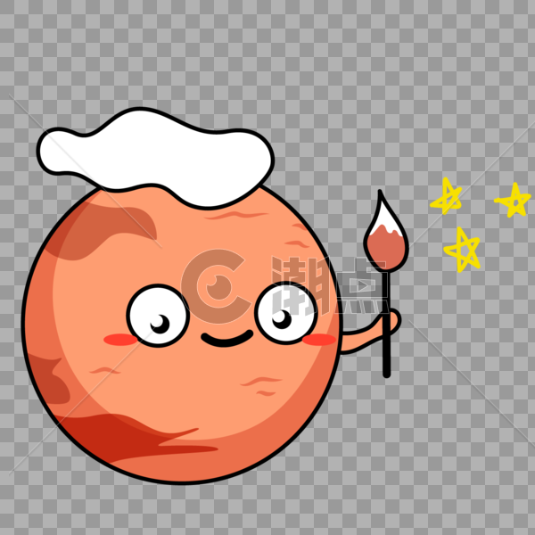 创意手绘火星设计元素1389*1389图片素材免费下载-编号295520-潮点视频