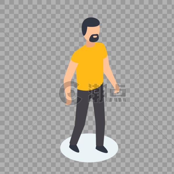 2.5D人物矢量设计元素2000*2000图片素材免费下载-编号297277-潮点视频