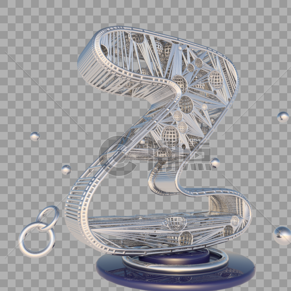 C4D金属风创意字母Z设计元素2000*2000图片素材免费下载-编号322969-潮点视频