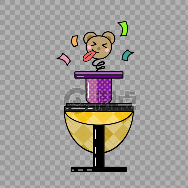 可爱愚人节惊吓小丑盒子设计元素3000*3000图片素材免费下载-编号334109-潮点视频