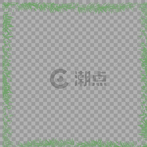 绿色野草边框设计元素2778*2778图片素材免费下载-编号399913-潮点视频