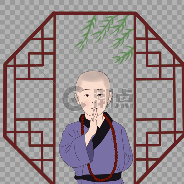 小和尚设计元素2000*2000图片素材免费下载-编号423280-潮点视频