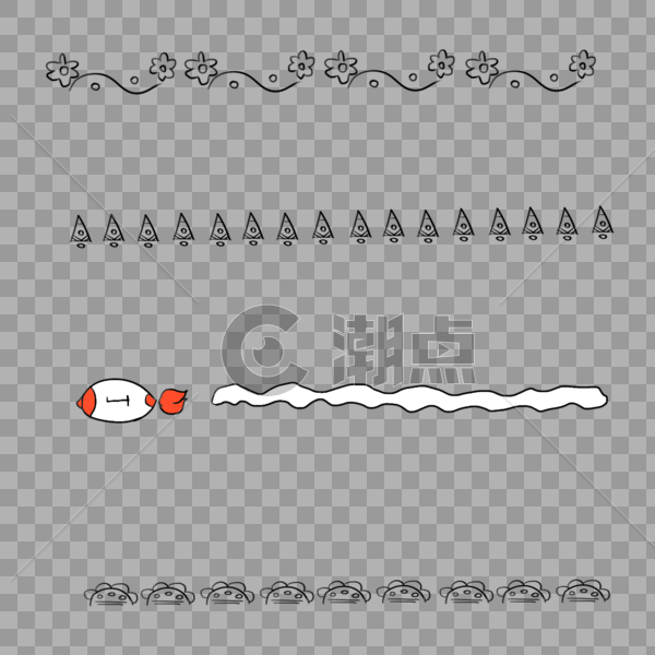 小火箭可爱分割线设计元素2000*2000图片素材免费下载-编号439972-潮点视频