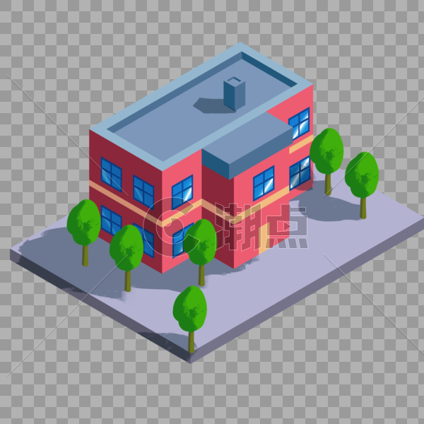 2.5d建筑设计元素2000*2000图片素材免费下载-编号475407-潮点视频