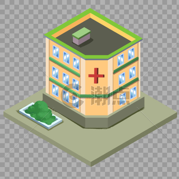 2.5D医院设计元素2000*2000图片素材免费下载-编号486297-潮点视频