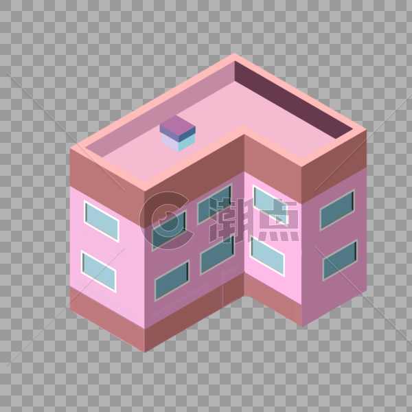 2.5D房子设计元素2000*2000图片素材免费下载-编号507708-潮点视频