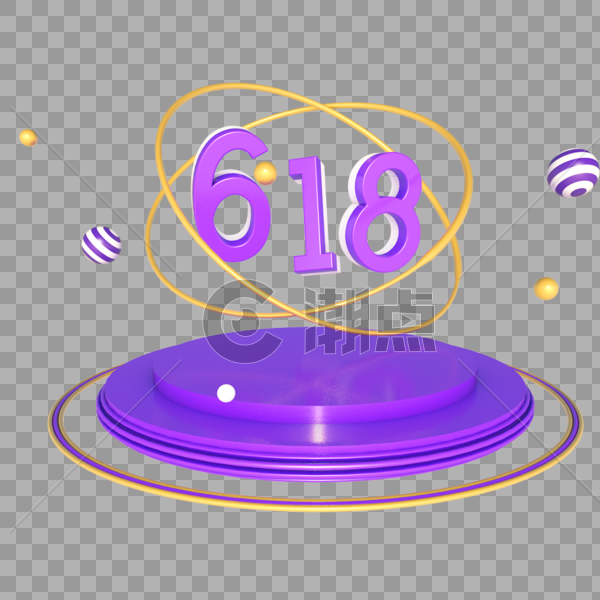 618电商立体紫色舞台展台设计元素1000*1000图片素材免费下载-编号548048-潮点视频