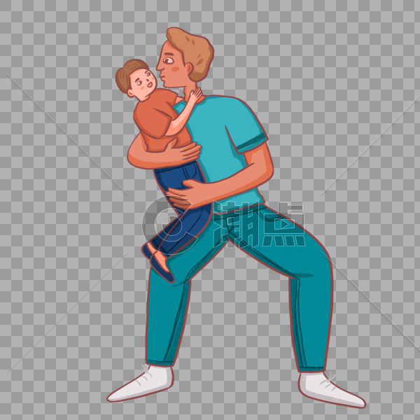 爸爸抱儿子坐在腿上设计元素2000*2000图片素材免费下载-编号566624-潮点视频