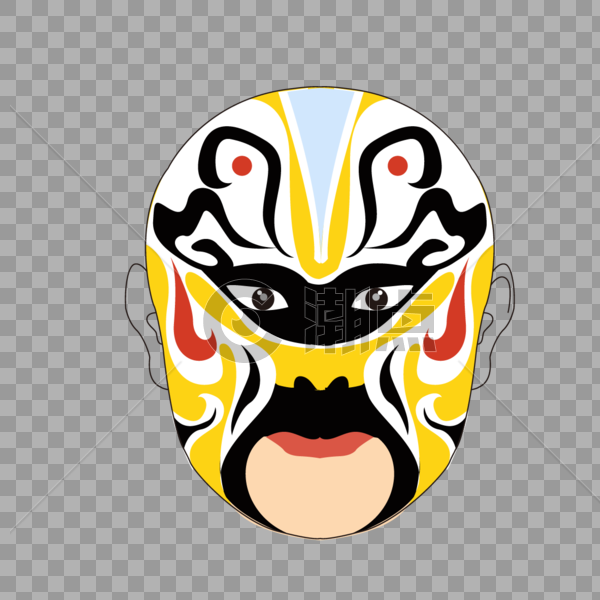 黄色脸谱设计元素1182*1182图片素材免费下载-编号594545-潮点视频