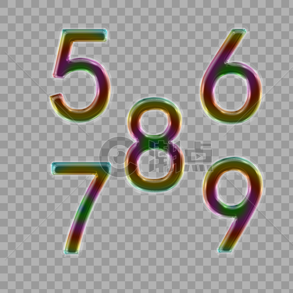 水晶数字56789设计元素2000*2000图片素材免费下载-编号595336-潮点视频
