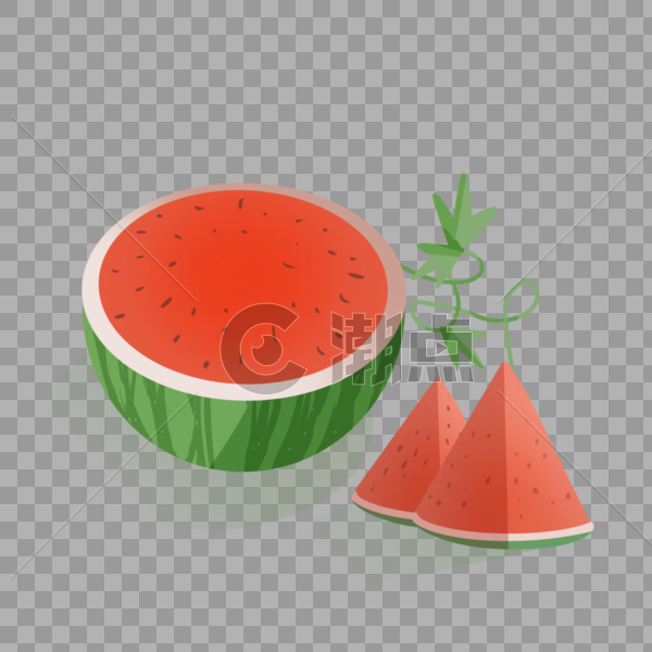 半个西瓜设计元素2000*2000图片素材免费下载-编号597053-潮点视频