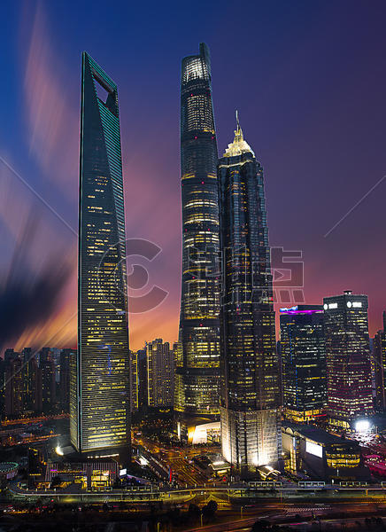 浦东陆家嘴三件套夜景摄影图3648*5021图片素材免费下载-编号676383-潮点视频