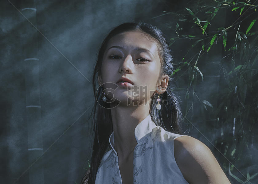 竹林中的古风美女摄影图3500*2500图片素材免费下载-编号892030-潮点视频