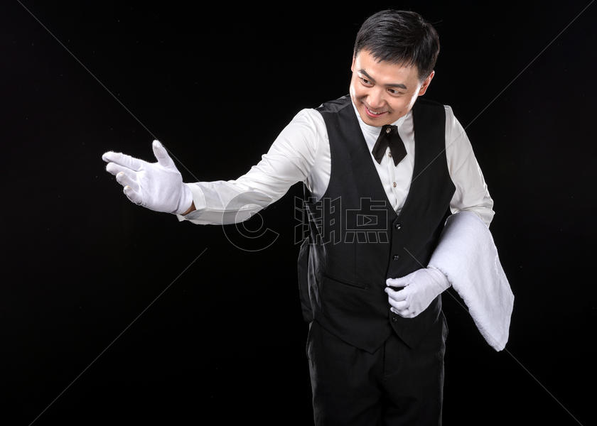 男服务员热情服务动作摄影图5550*3964图片素材免费下载-编号908966-潮点视频