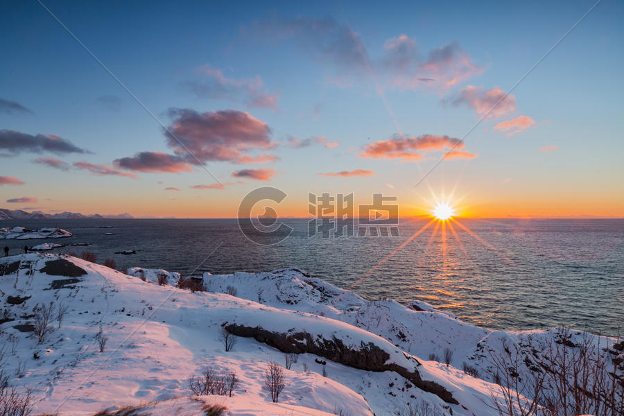 挪威罗弗敦群岛hamony渔村日出风光摄影图5760*3840图片素材免费下载-编号954577-潮点视频